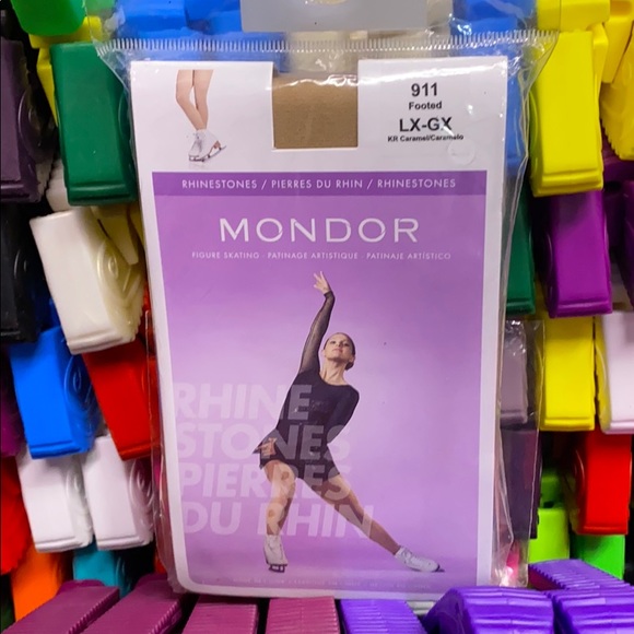 Mondor | Accessories | Mondor Adult Large Rhinestone Footed Tights ...